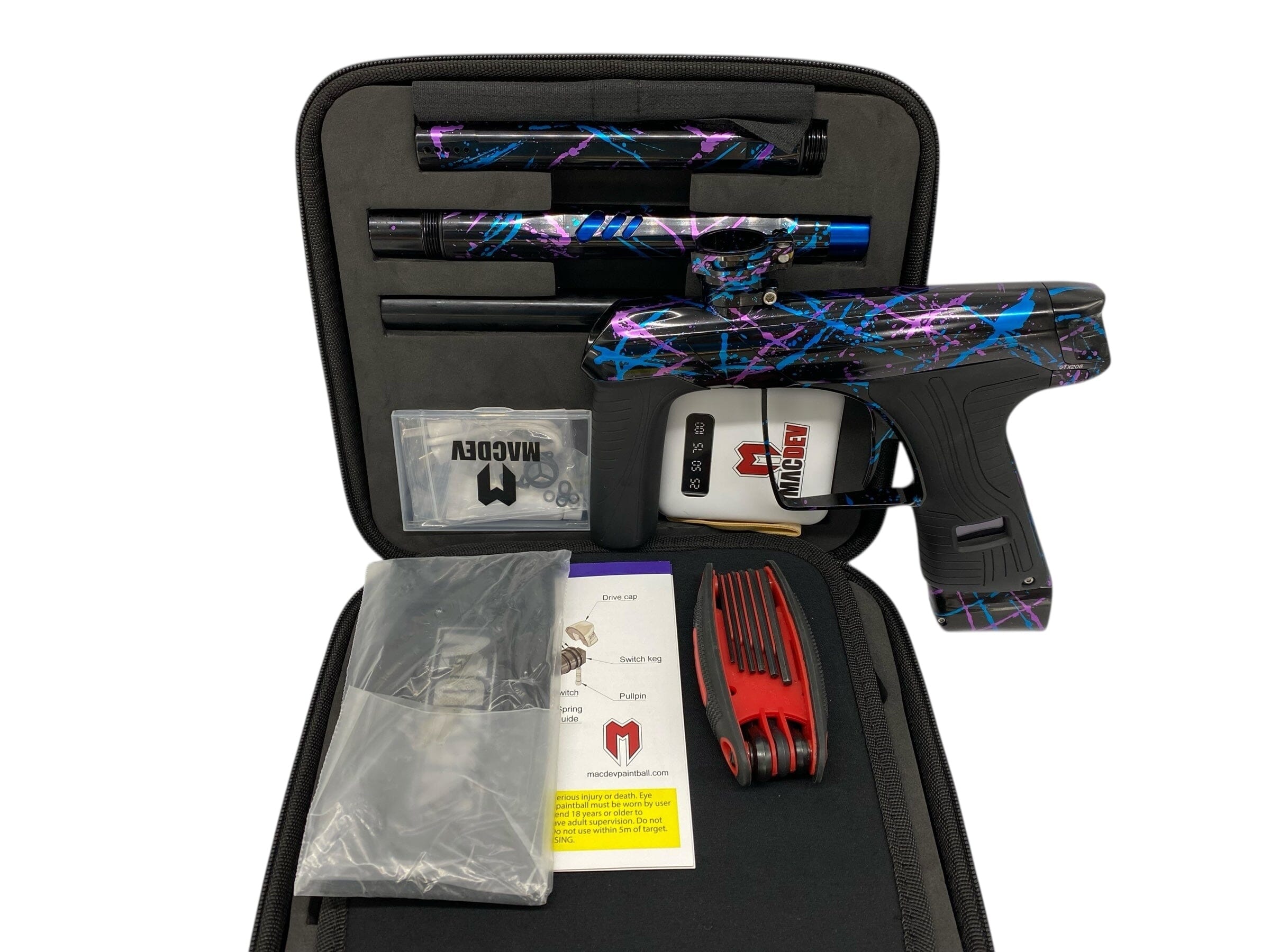 MINT MacDev GTX Paintball Gun Blue Purple Galaxy – CPXBrosPaintball